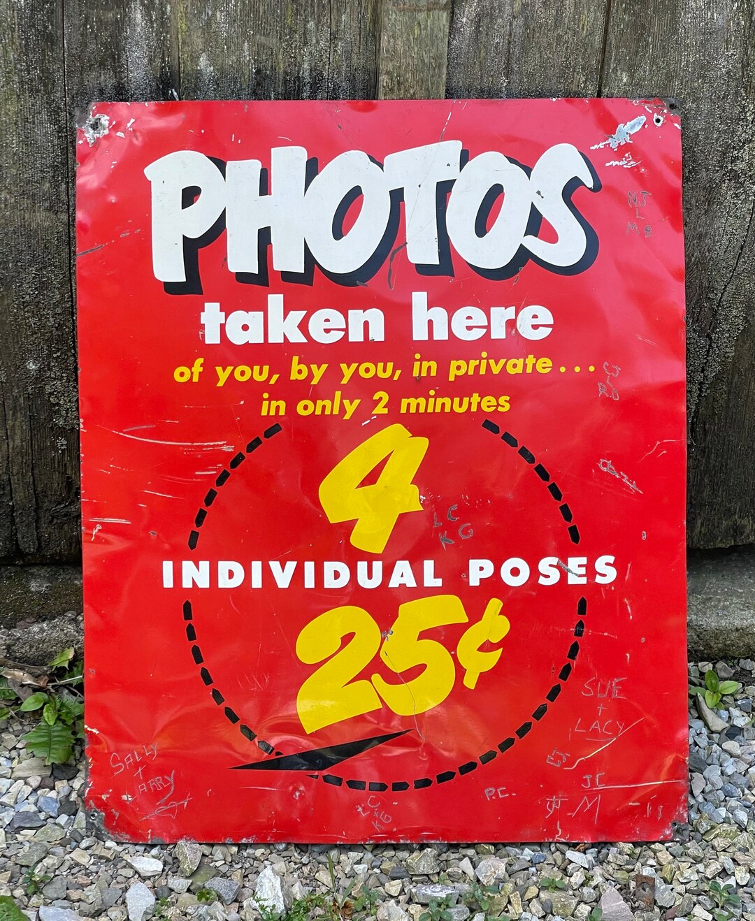 NICE Vintage Photo Booth Sign 1970 Carnival Sideshow Selfie Burlesque ...