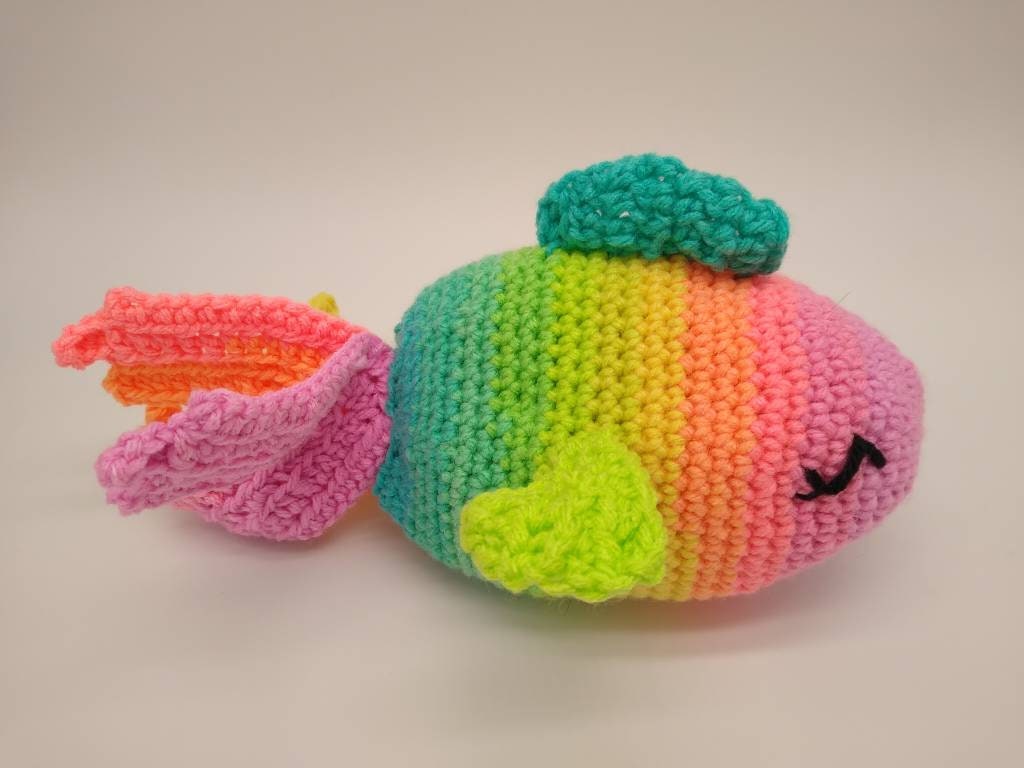 Rainbow Fish Toy Soft Rainbow Fish Stuffed Toy Fish Plush - Etsy UK