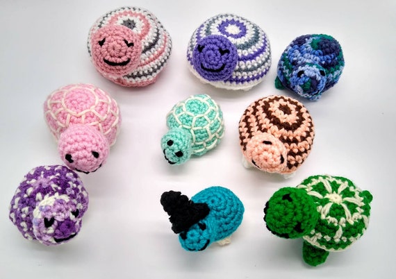 Crocheted Turtle soft turtle toy mini turtle plush pocket | Etsy