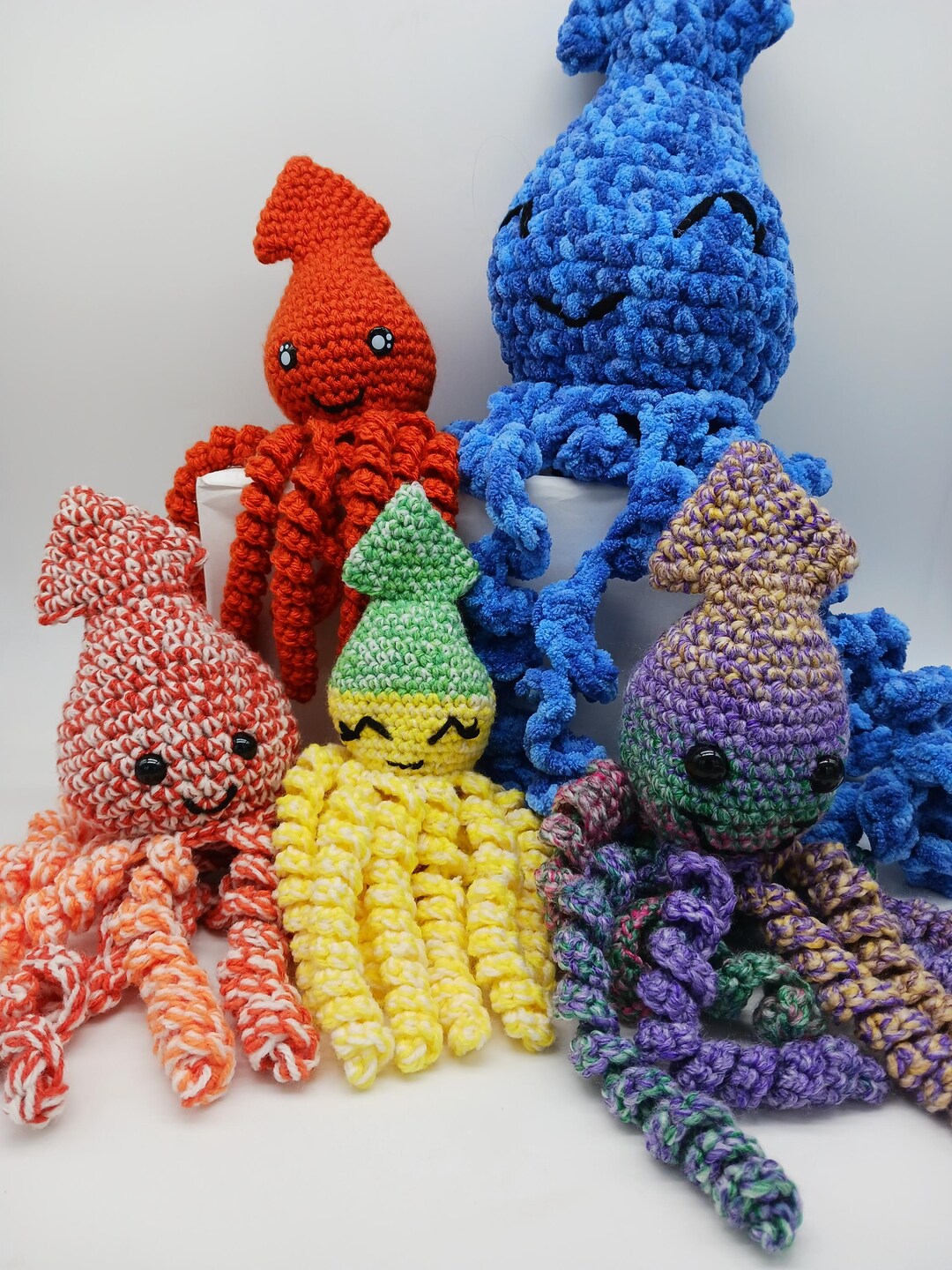 Squid Toys, Colorful Squid Stuffie, Ocean Friends Plush - Etsy