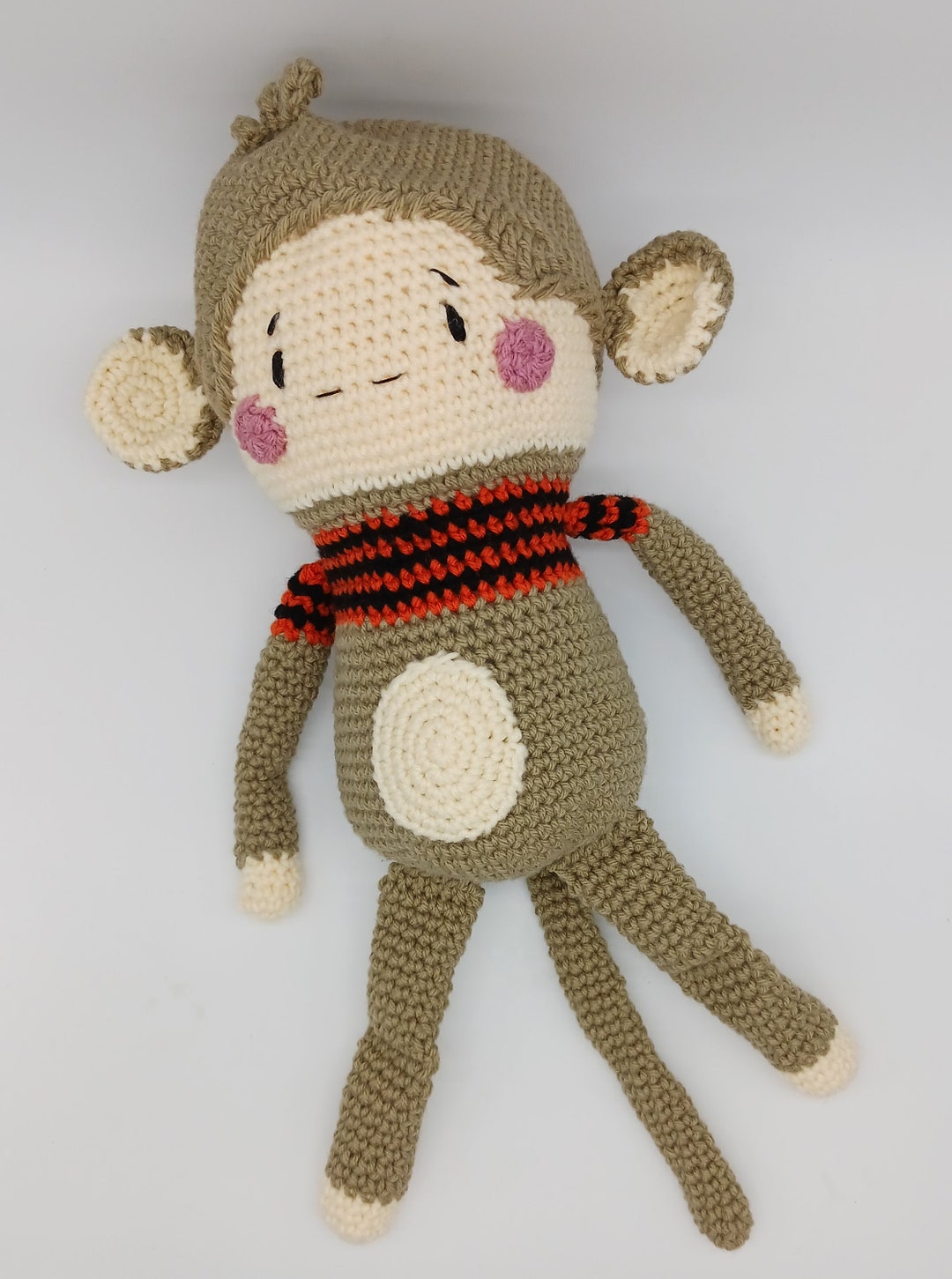 Monkey Plush Large Soft Monkey Doll Monkey in Black and - Etsy