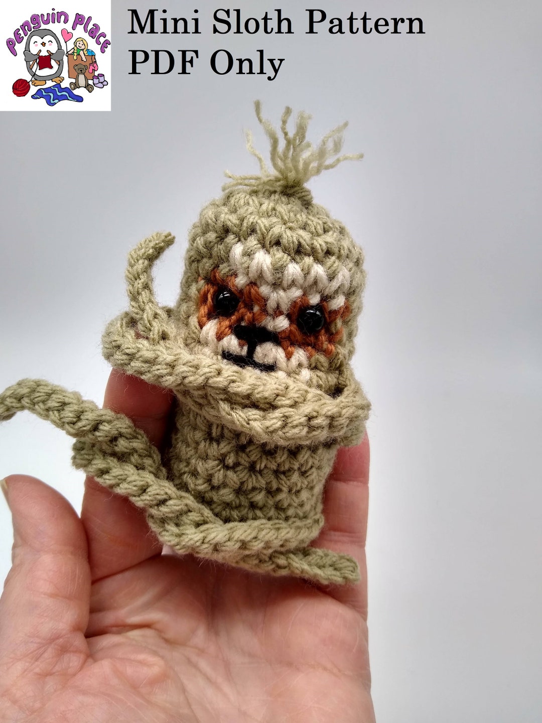 Pattern Only. Mini Sloth Crochet Pattern PDF - Etsy