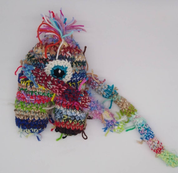 Messy Hair Monster Plush Cute Monster Plushie Scrappy - Etsy