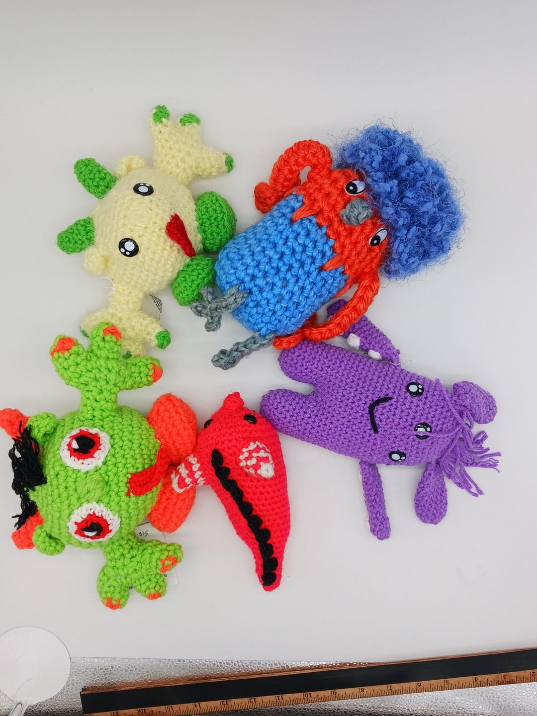 Colorful Small Plush Monster Toys, Colorful, Crazy Hair Monsters, Soft ...