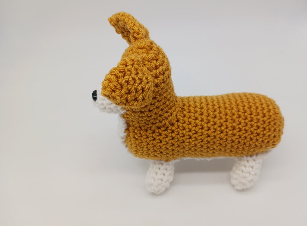 Chubby Corgi Plush, Corgi Stuffed Animal, Crocheted Corgi Toy, Dog ...