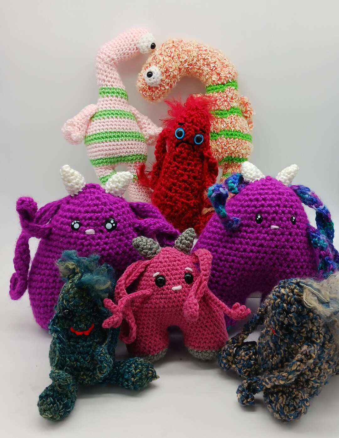 Unique Plush Monsters, Original Design Colorful Monster Stuffies, One ...