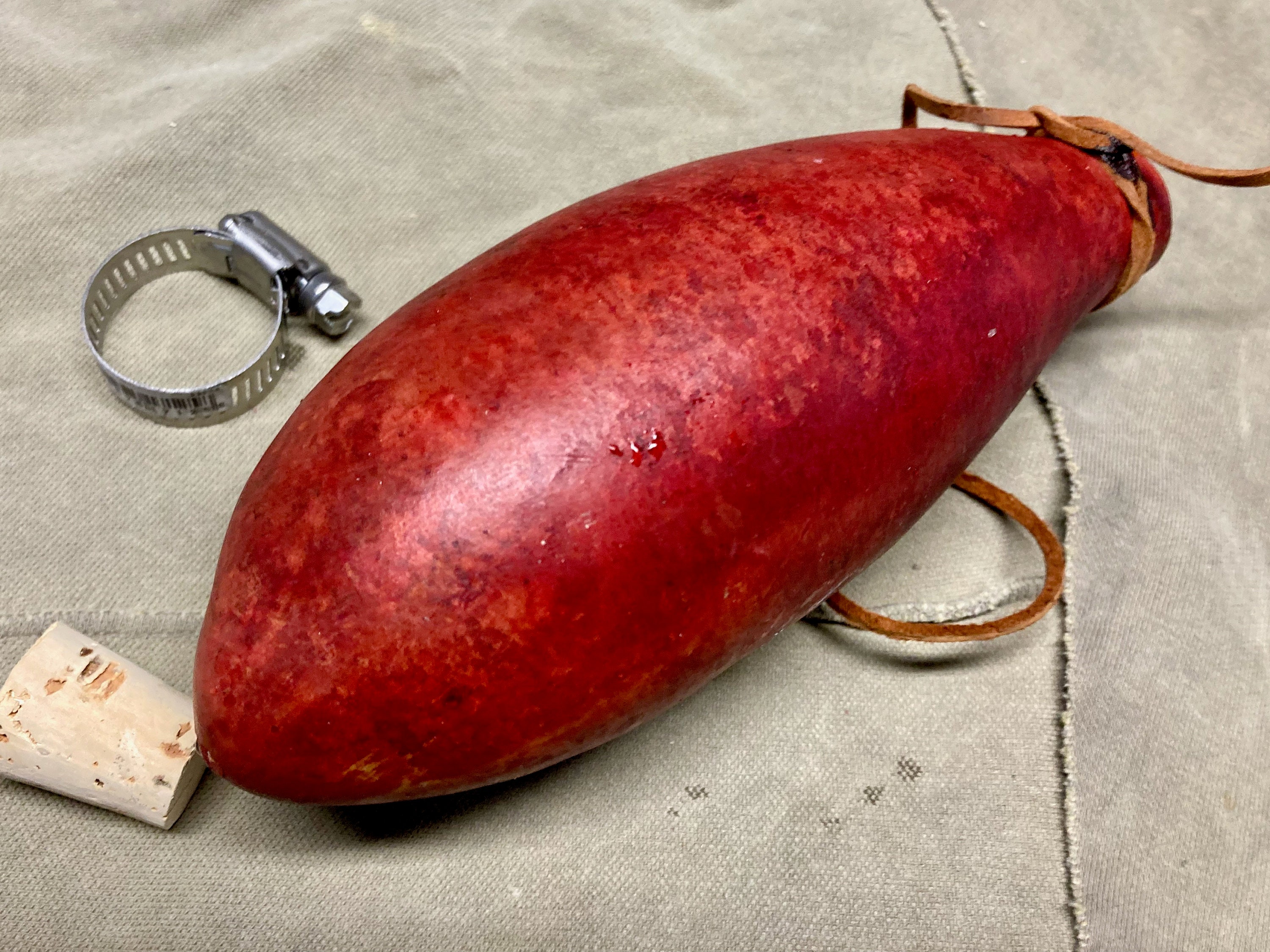 Canteen Gourd All Natural Deep Red Color Holds 1.5 Cups - Etsy