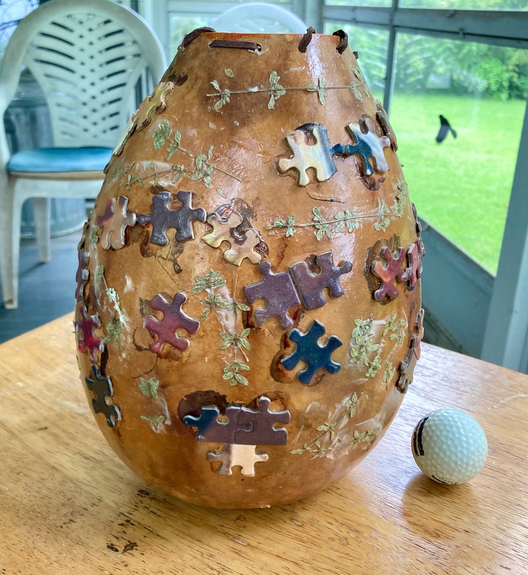 Puzzling Gourd, Tall Dried Martin Gourd Made Into a Large Pitcher or ...
