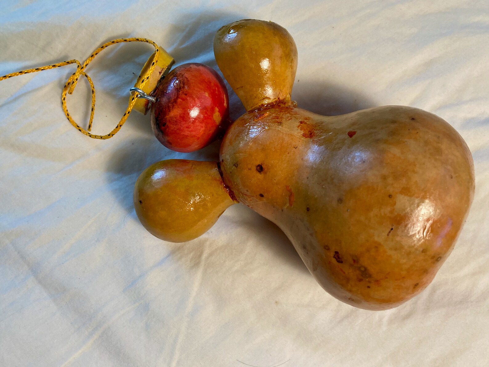 Christmas Gourd Angel 71 Natural Brown With Red Face and - Etsy