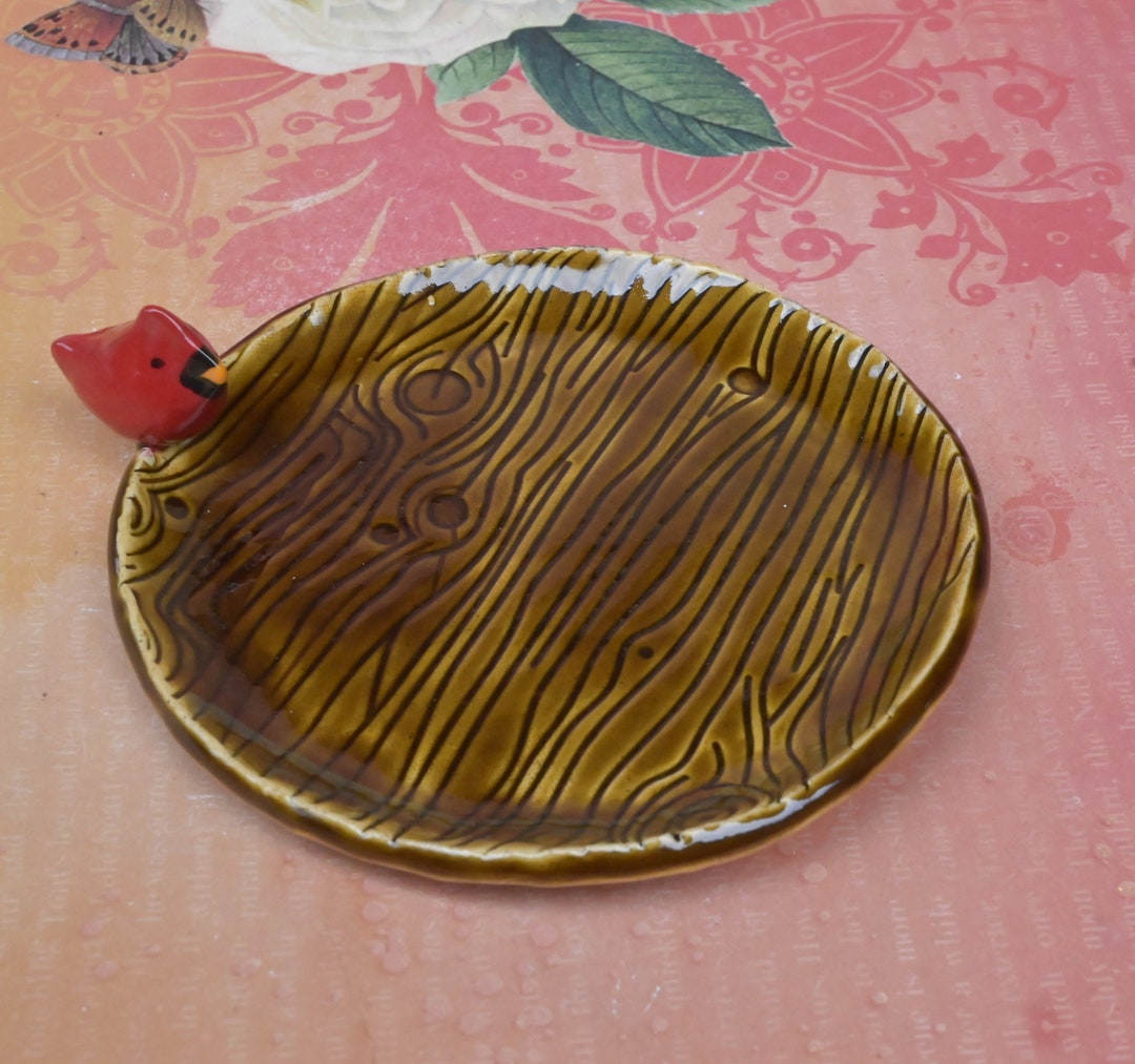 Red Cardinal Spoon Rest. Ring Holder. Teaspoon Rest. Tea Bag Rest ...