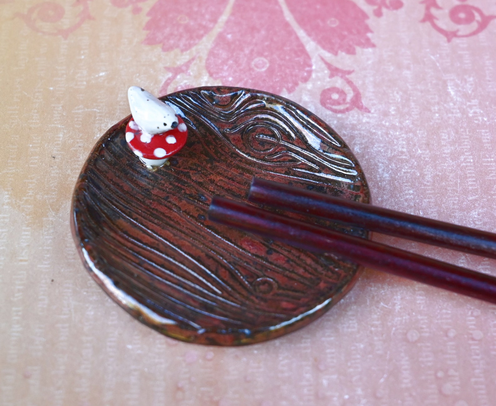 Peace Dove Ring Dish. Mushroom Ring Holder. Tea Bag Rest Teaspoon Rest ...