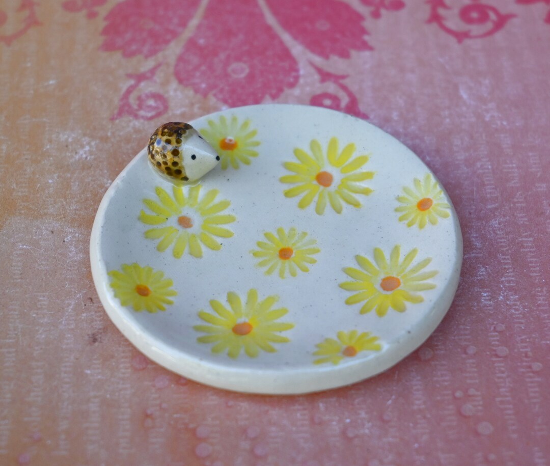 Hedgehog Ring Holder. Daisy Dish. Tea Bag Holder. Teaspoon Rest. Coffee ...