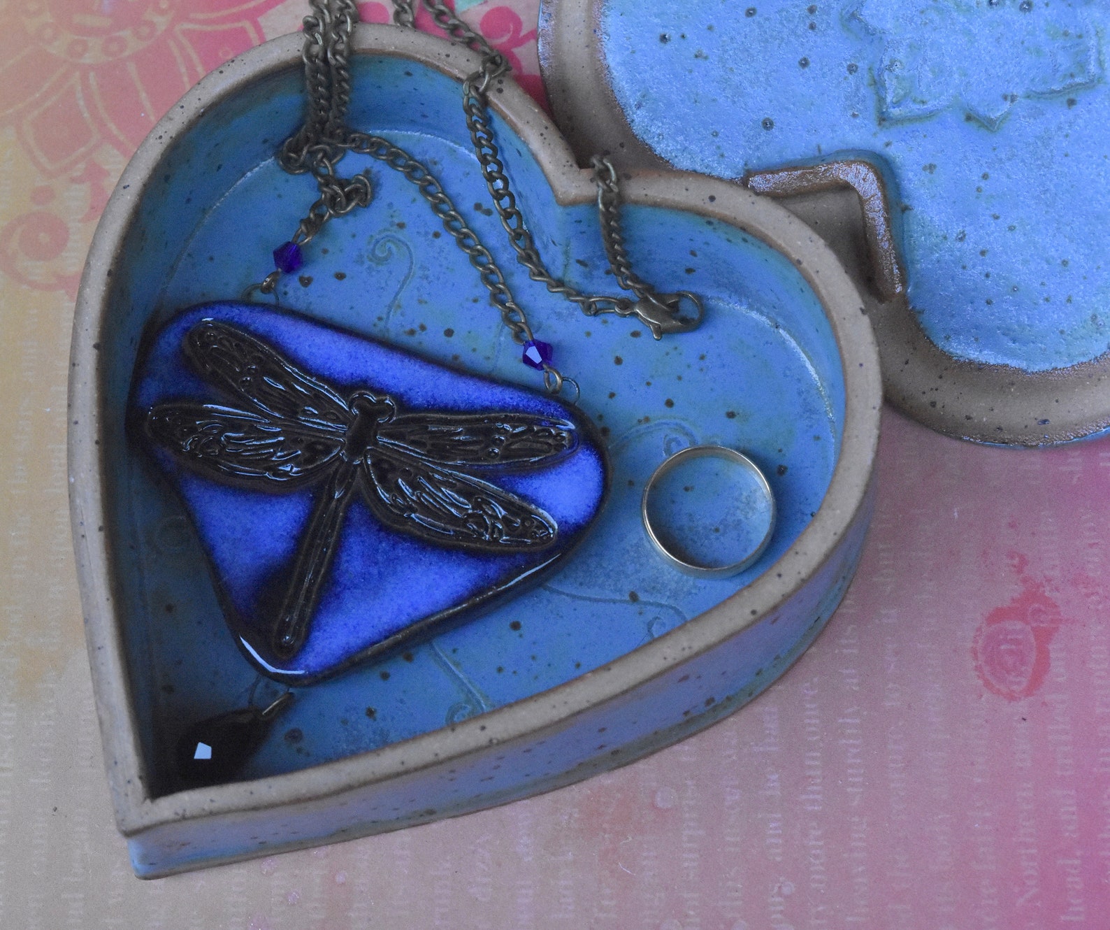 Jewelry Box. Ceramic Handmade Box. Lotus Heart Box. Lotus - Etsy