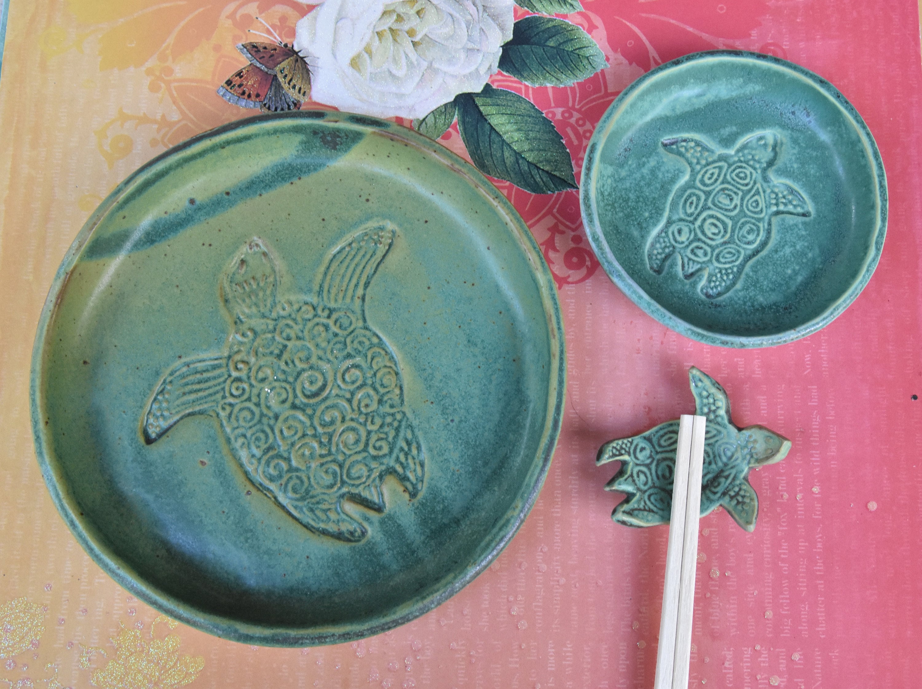 Turtle Plate. Sea Turtle Dish. Turtle Sushi Plate. Dessert Plate ...