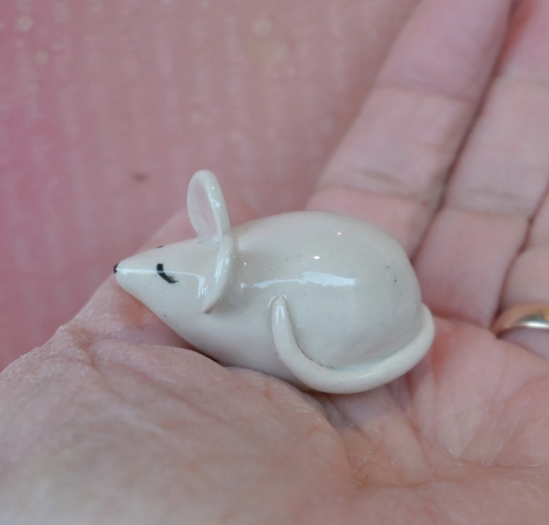 Mouse Figurine. Ceramic Rat. Miniature Mouse Sculpture. Hand Sculpted ...