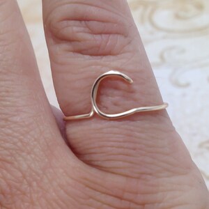 Initial Ring Letter C Ring Personalized Wire Initial Ring - Etsy