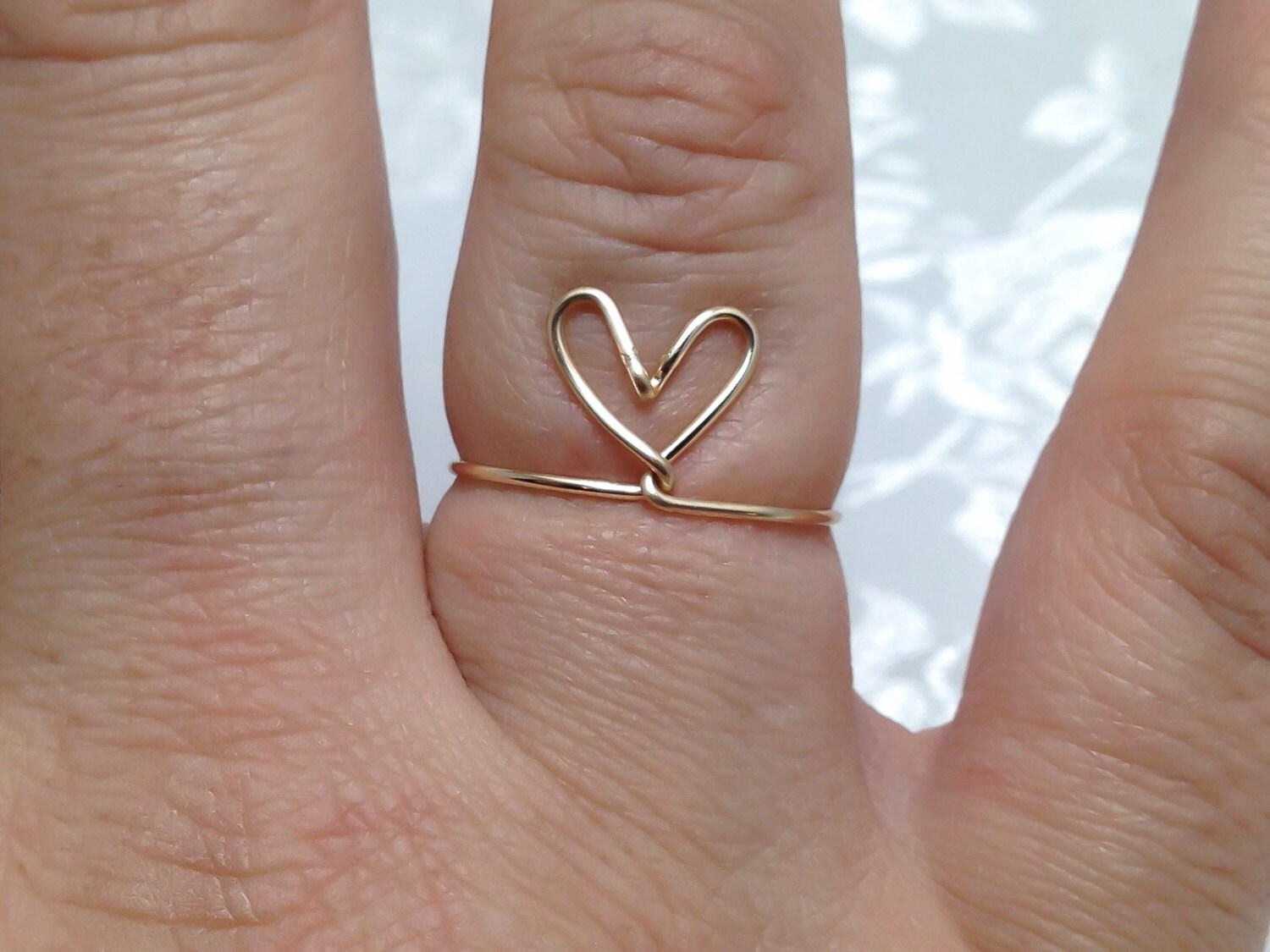 Big Heart Ring in Gold Silver Plated or Light Pink Big Heart - Etsy