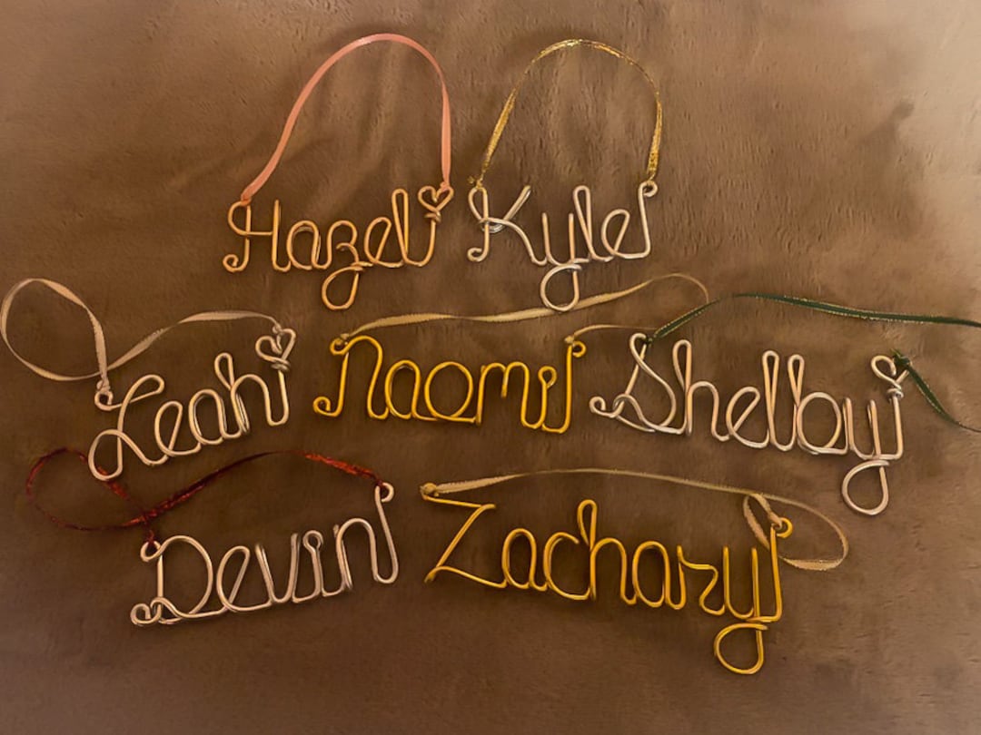 Personalized Wire Name Ornament: Holiday Keepsake Gift Tag - Etsy