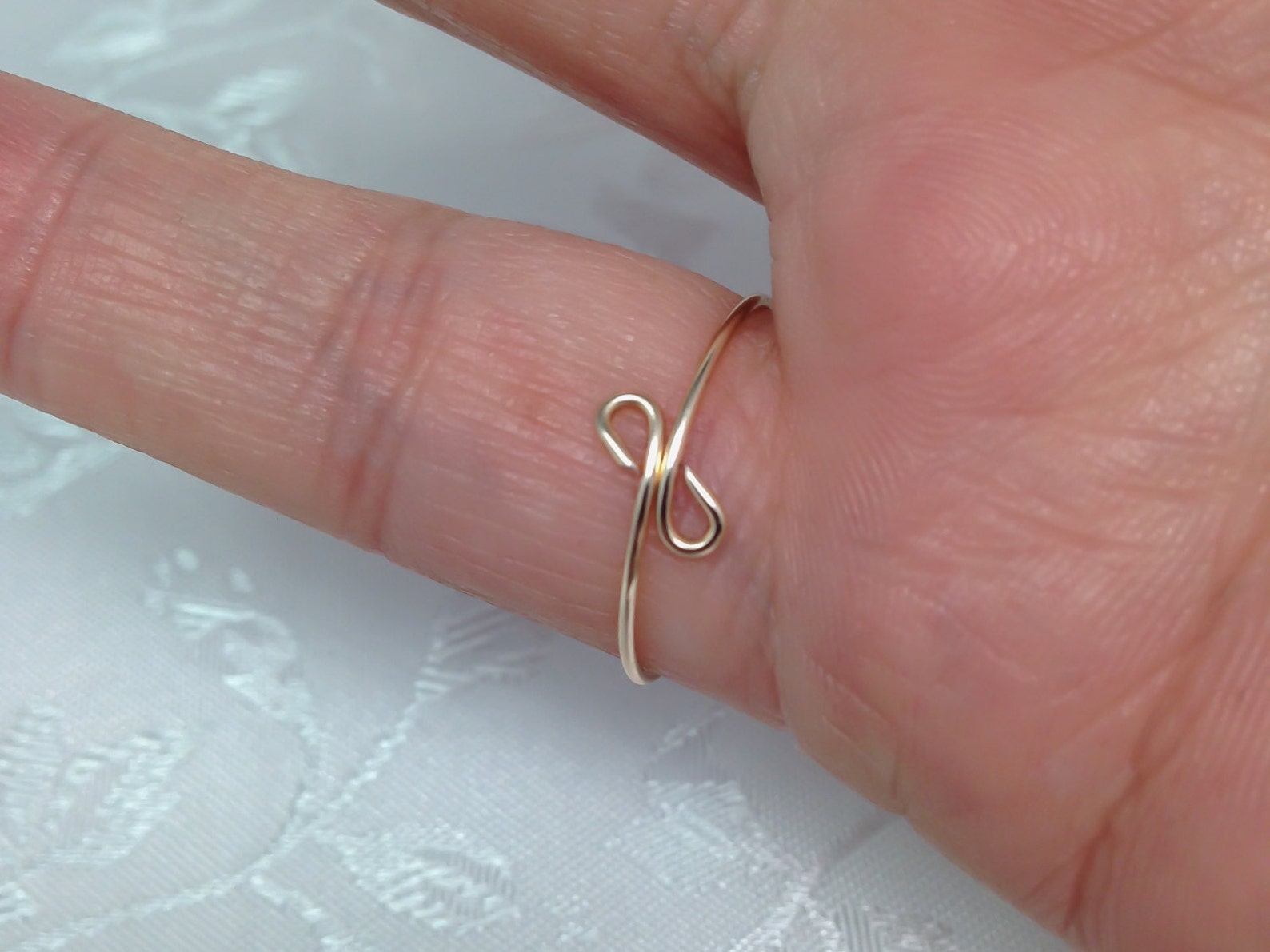 Initial Ring Letter K Ring Personalized Wire Initial Ring - Etsy