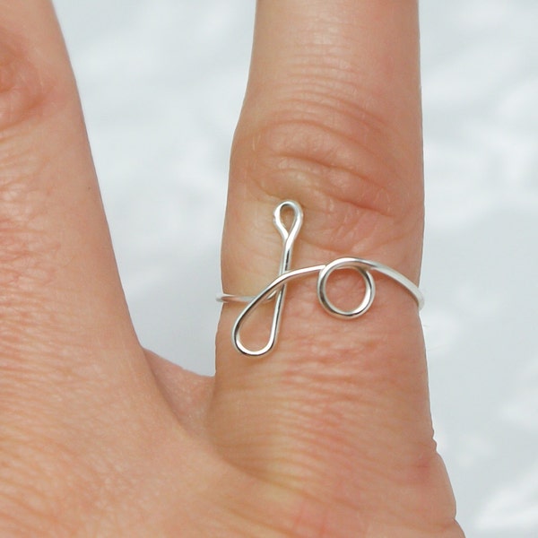 Wire Initial Ring - Etsy