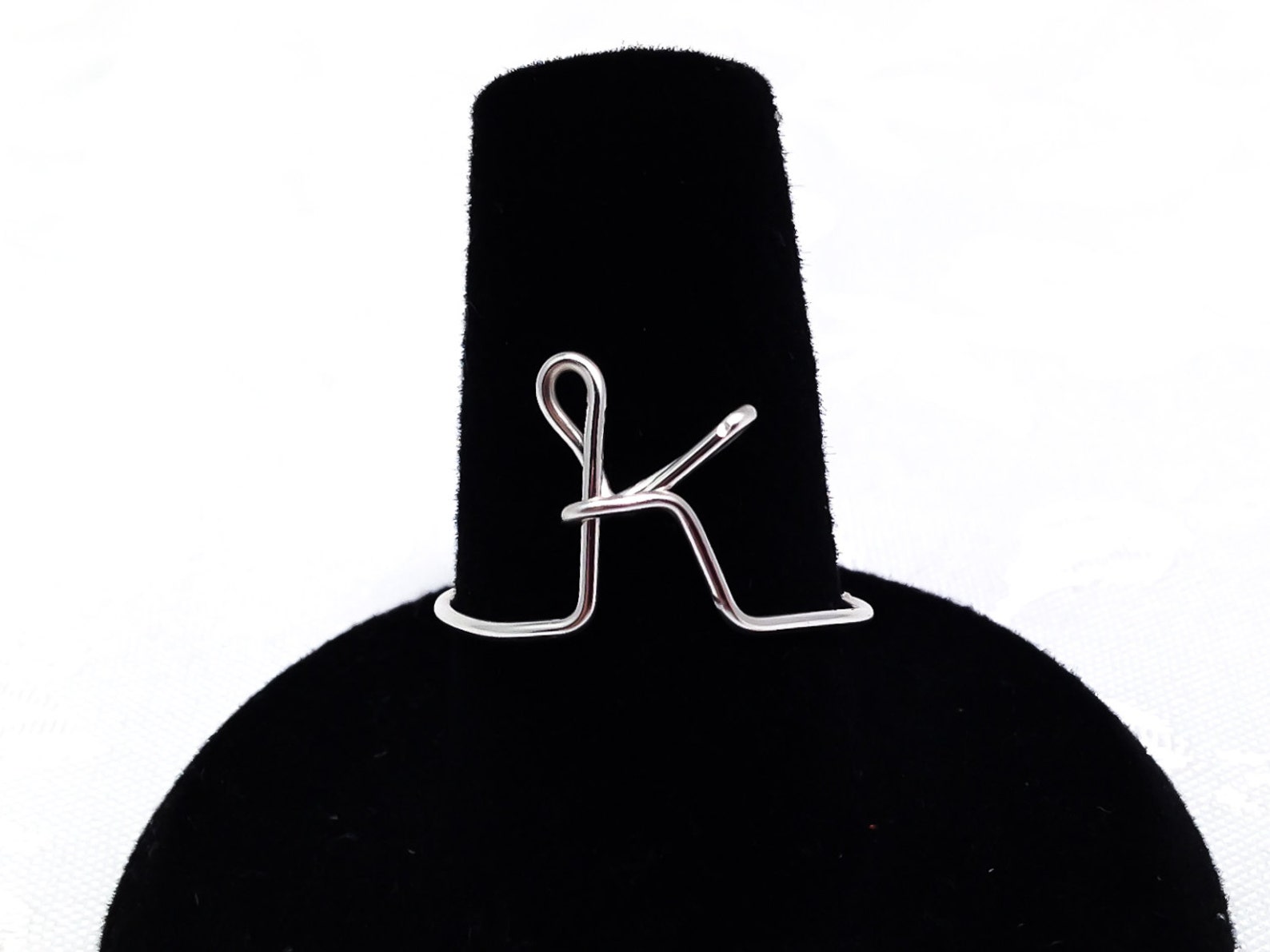 Initial Ring Letter K Ring Personalized Wire Initial Ring - Etsy