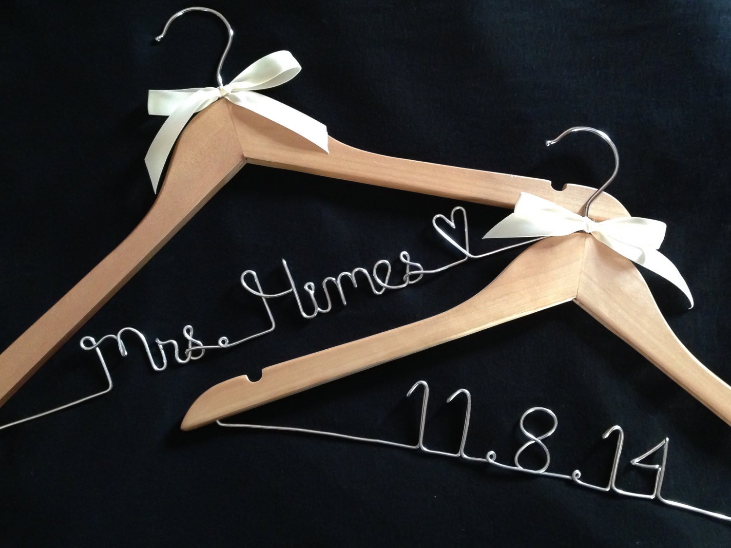 Personalized hangers wedding photos bridal Wire wrapped | Etsy