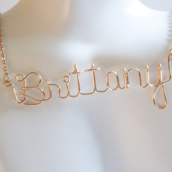 Wire Name Necklace - Etsy