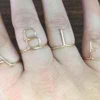 Letter Ring - Etsy