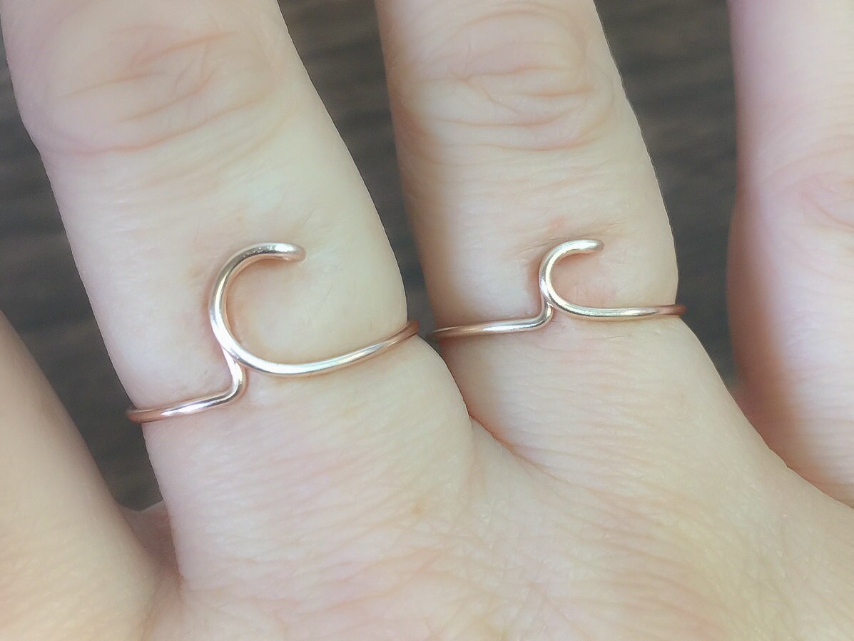 Initial ring letter C ring personalized wire initial ring | Etsy