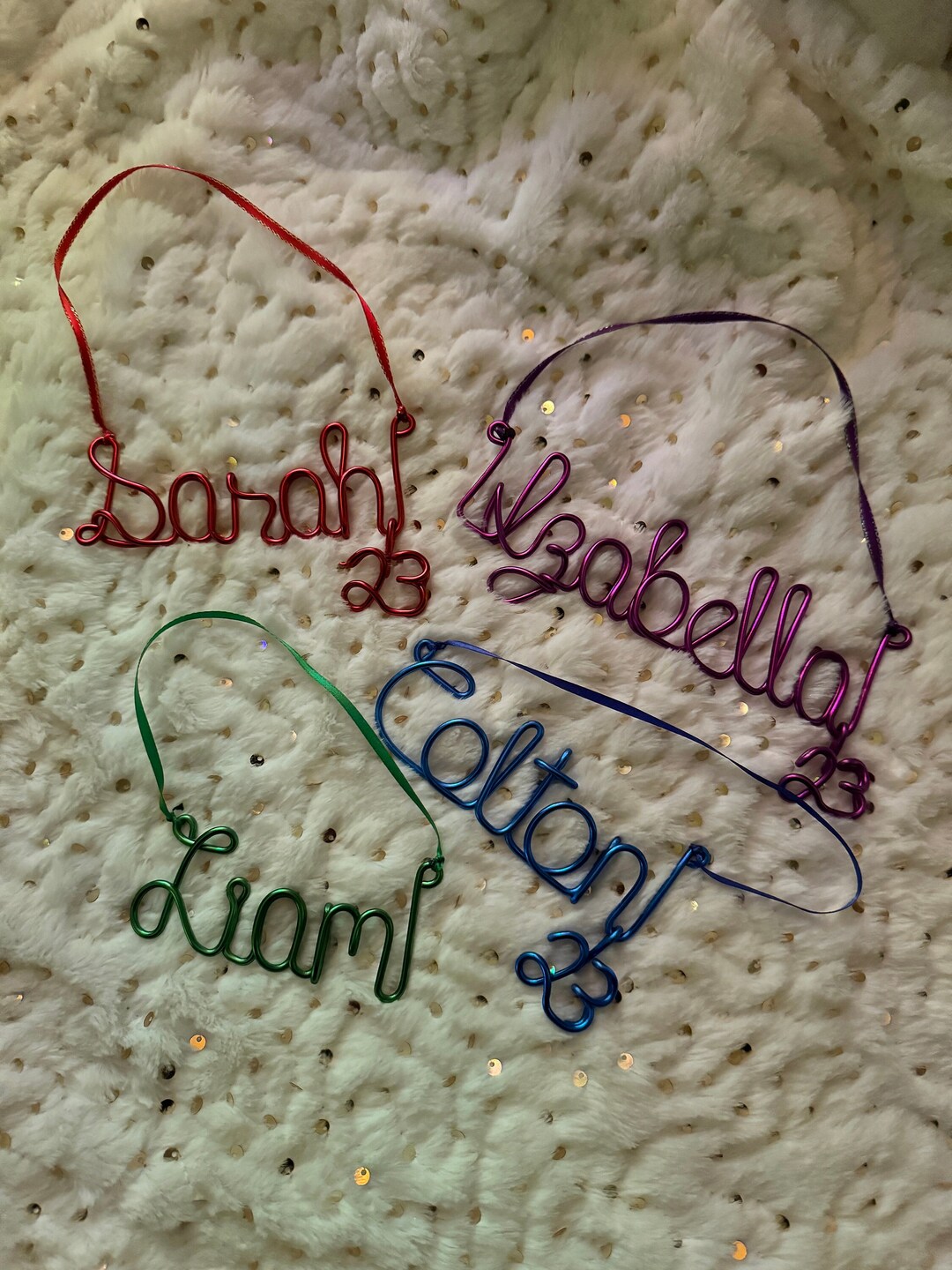 Personalized Wire Name Ornament: Holiday Keepsake Gift Tag - Etsy