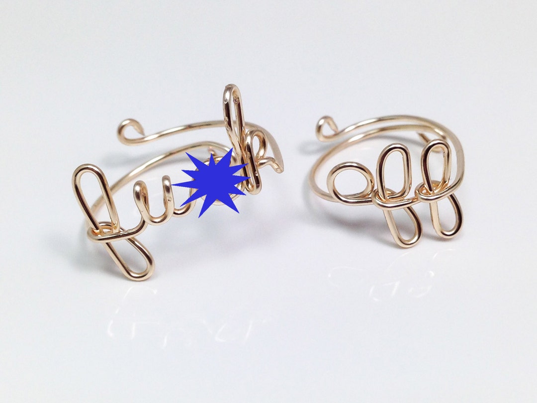 Fuk off Ring, Wire F Word Ring, F off Ring, Set of 2 Rings, Mature ...