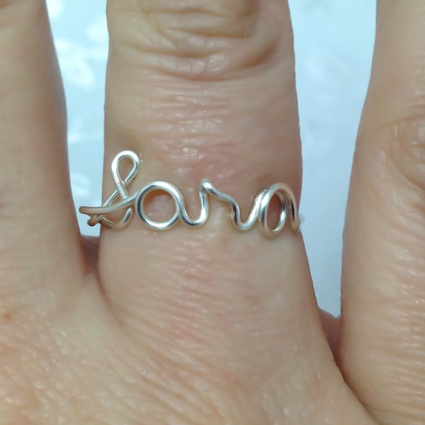 Wire Word Ring - Etsy