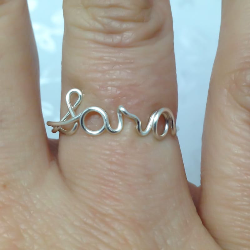Wire Name Ring - Etsy