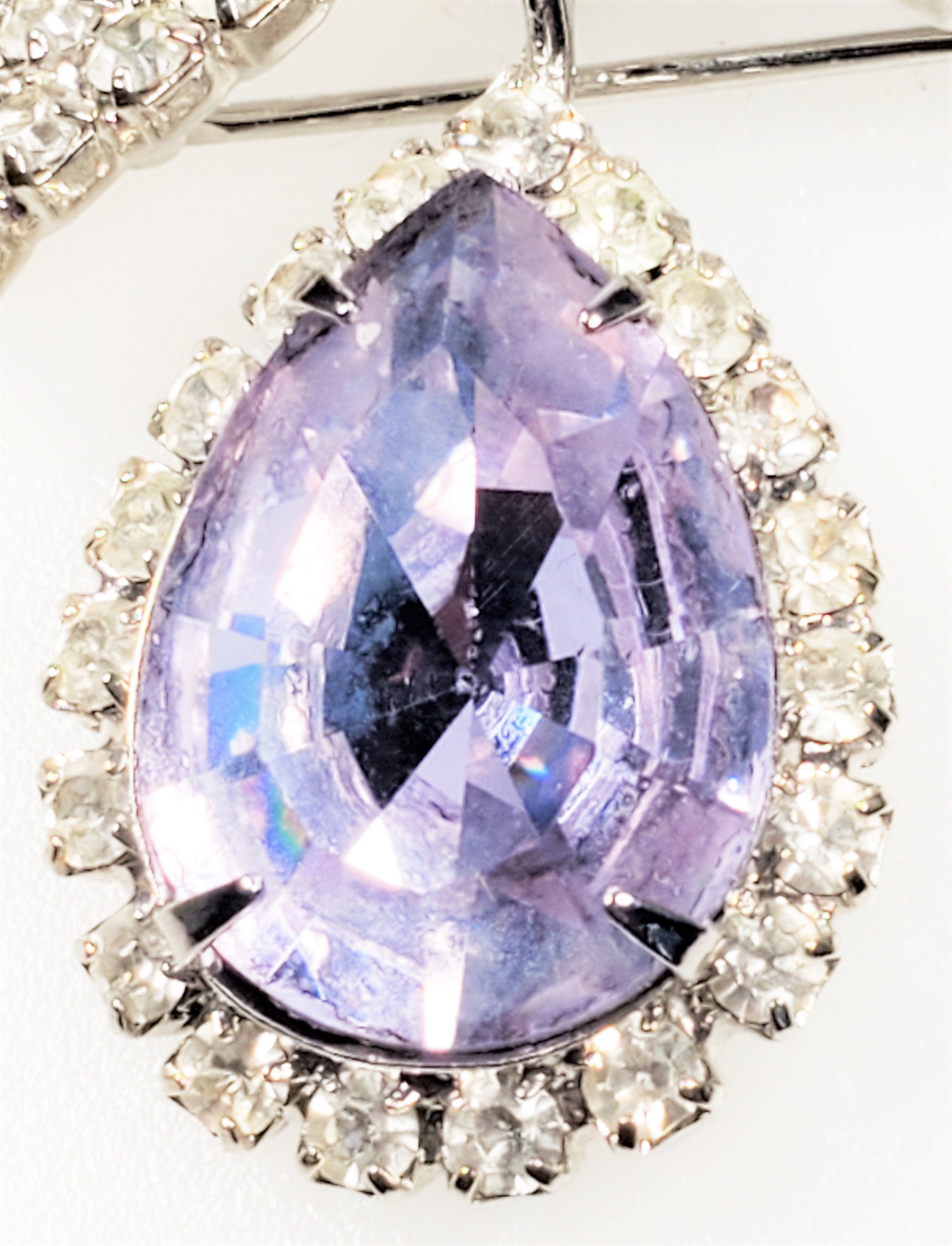Rare Stunning Vintage Signed Hobe Lavender Lilac Brooch & Post Earring ...