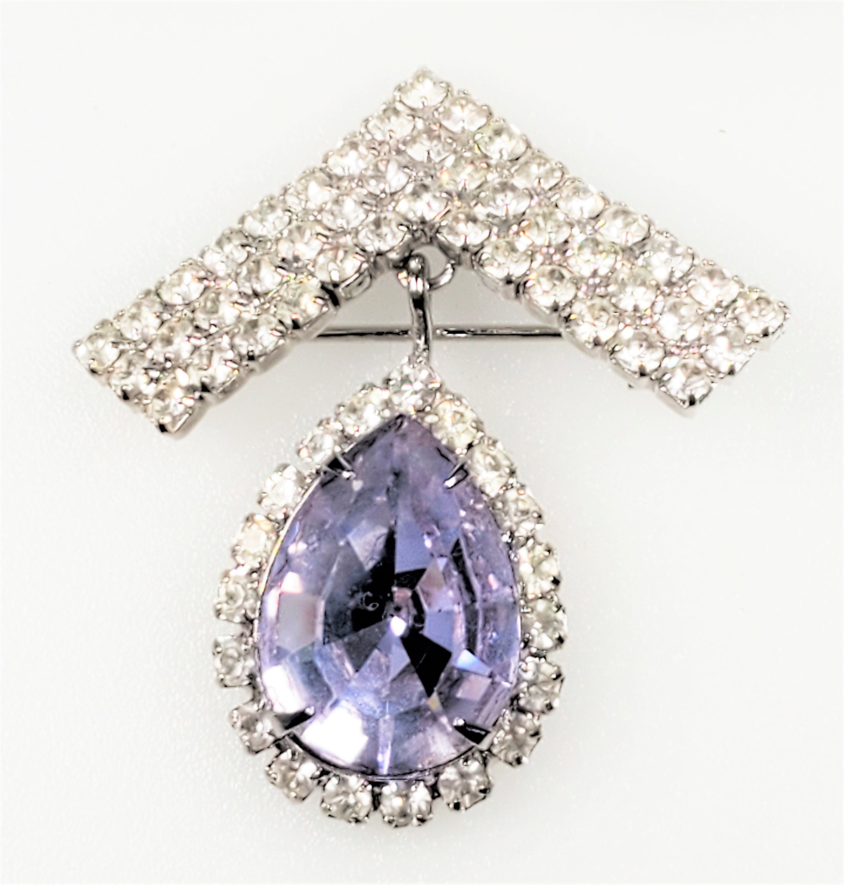 Rare Stunning Vintage Signed Hobe Lavender Lilac Brooch & Post Earring ...