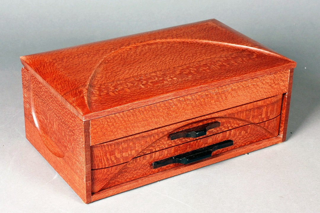 Contemporary Wood Jewelry Box - J2exlw - in Leopardwood by Ron Lentz - Etsy