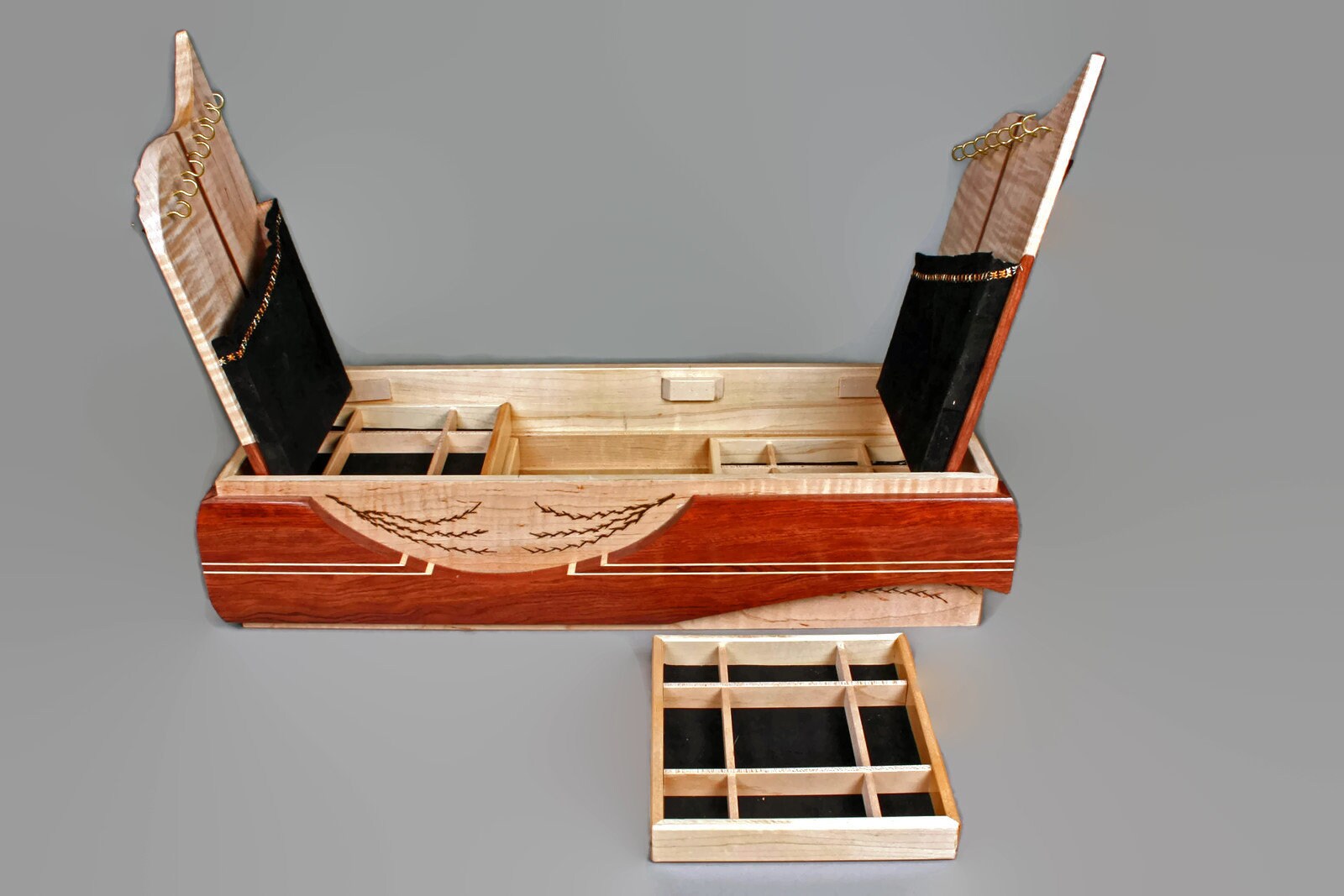 LARGE Jewelry Box rythym and Reds in Tiger - Etsy