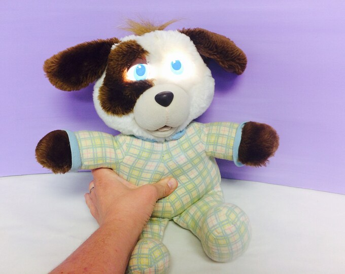 Galoob Peeper Pals, Plush Dog, Light-up Stuffed Animal, Dog in Pajamas ...