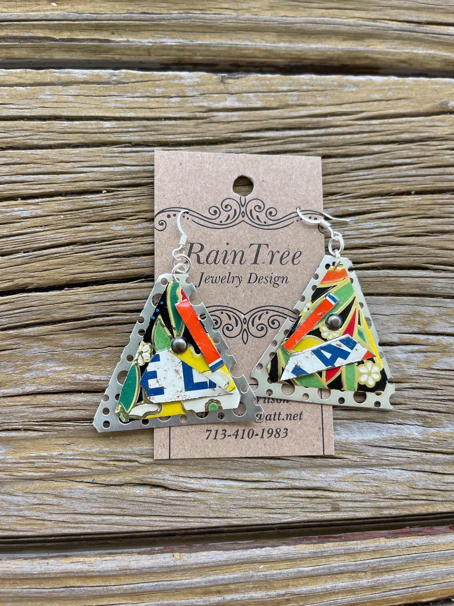 Eclectic Fun Funky Tin Earrings - Etsy
