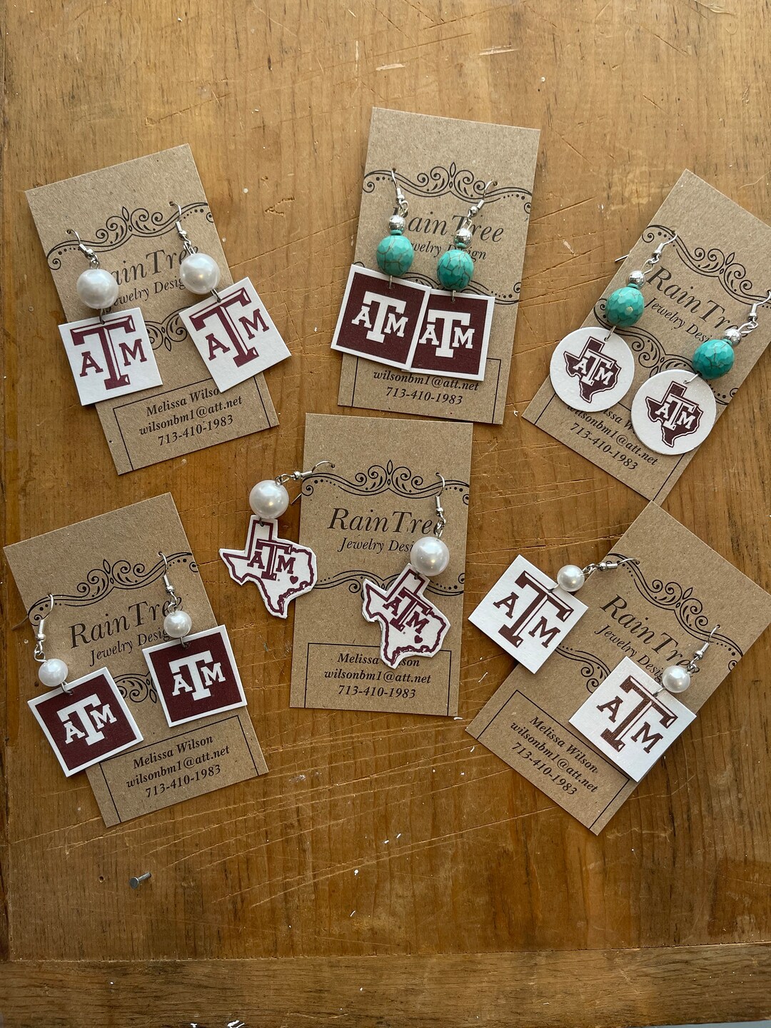 College Earrings - A&M Earrings - Etsy