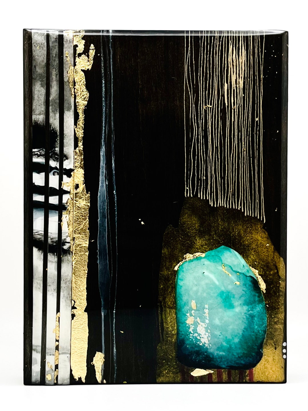 Resin Collage Painting - Etsy