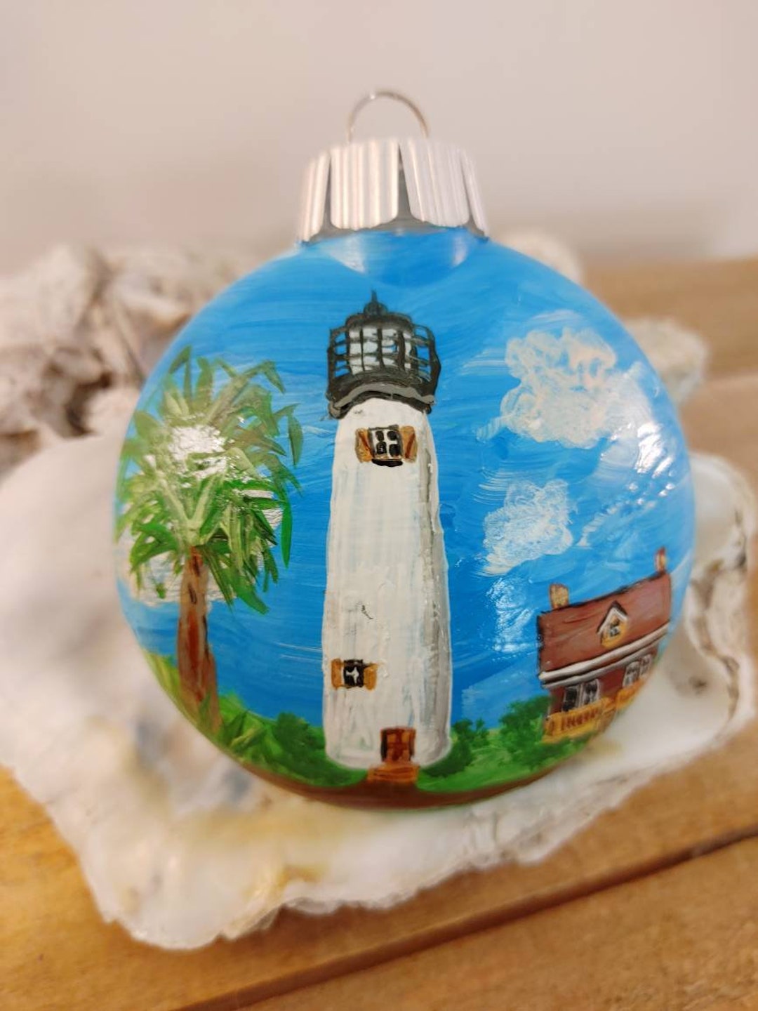 St. George Island Ornament Coastal Beach Handpainted Christmas - Etsy