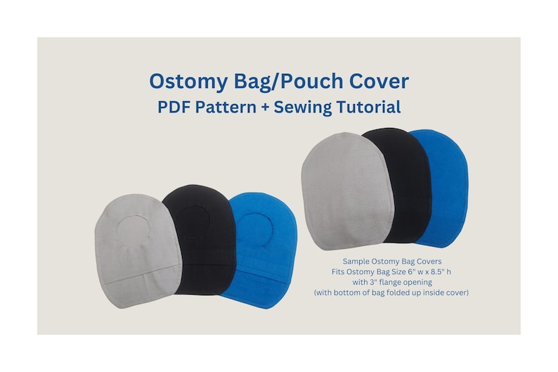 Ostomy Bag Cover PDF Sewing Pattern + Instructions, DIY Stoma Pouch ...