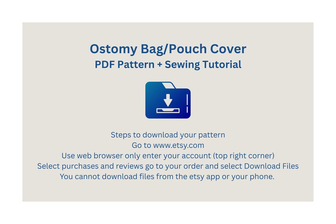 Ostomy Bag Cover PDF Sewing Pattern + Instructions, DIY Stoma Pouch ...