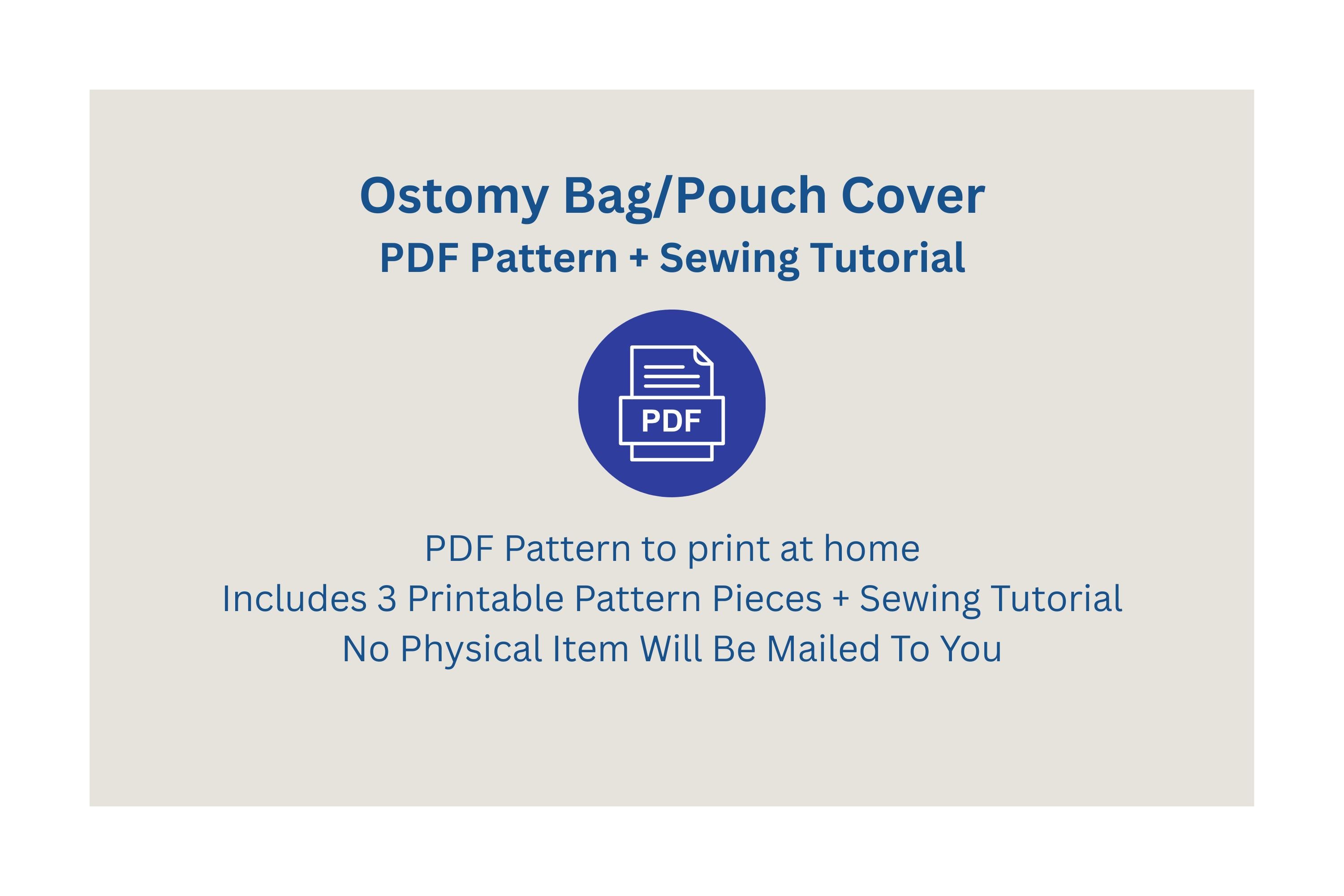 Ostomy Bag Cover PDF Sewing Pattern + Instructions, DIY Stoma Pouch ...