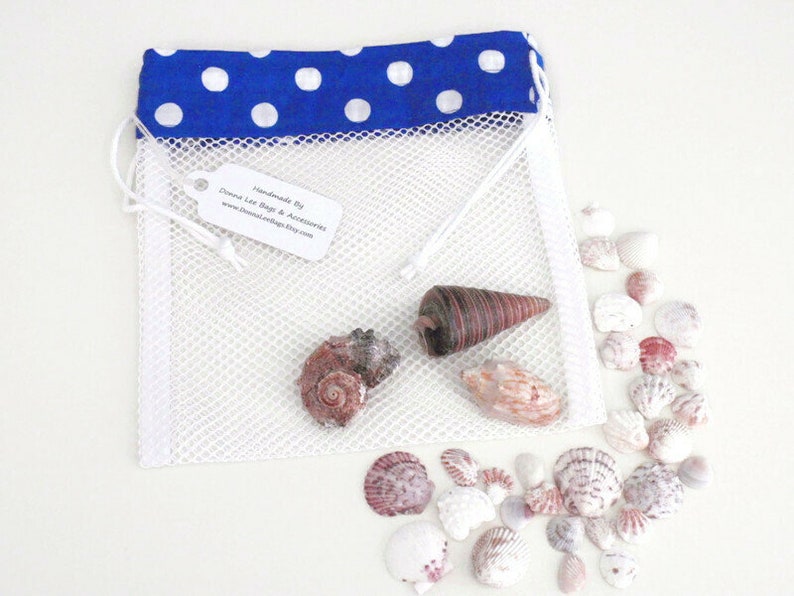 Mesh Drawstring Bags, Beachcomber Sea Shell Collection Shelling Bags ...