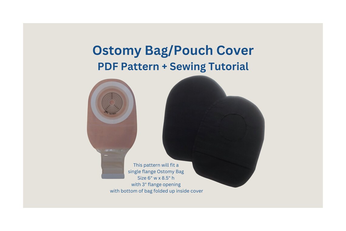 Ostomy Bag Cover PDF Sewing Pattern + Instructions, DIY Stoma Pouch ...