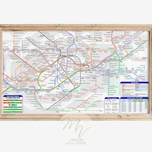London Tube Map as Frame TV Art, Cool Map of the London Underground ...
