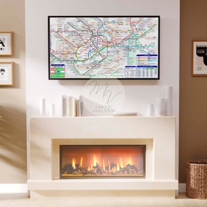 London Tube Map as Frame TV Art, Cool Map of the London Underground ...
