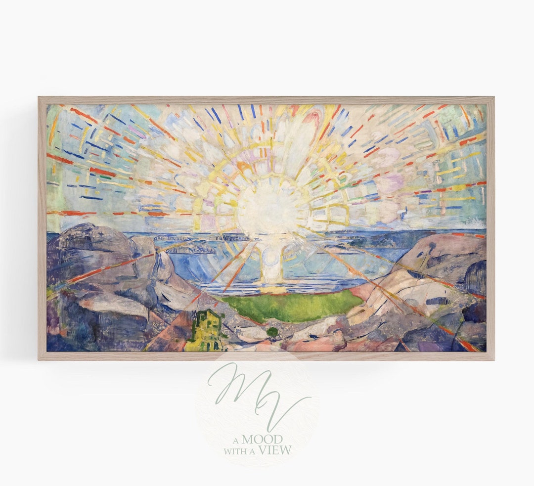 Samsung Frame TV Art: Solenintro by Edvard Munch, Seascape Landscape ...